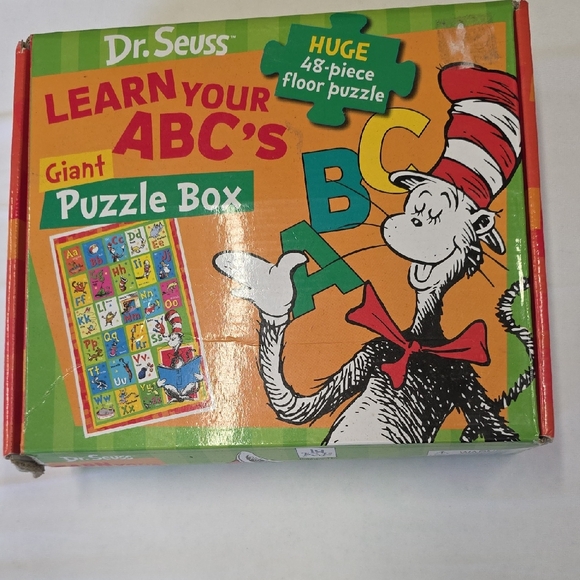Dr. Seuss | Toys | Dr Seuss Learn Your Abcs Giant Puzzle Box Red Green ...
